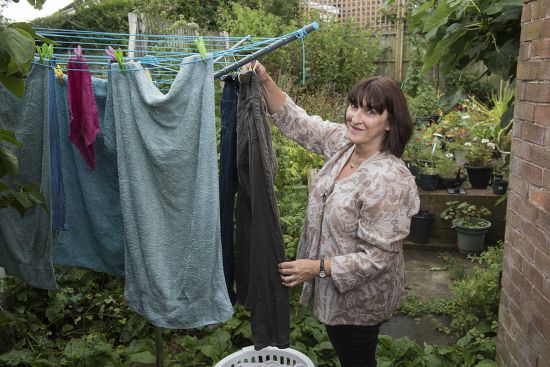 Kate Harrison Using Washing Line Rather Editorial Stock Photo - Stock ...