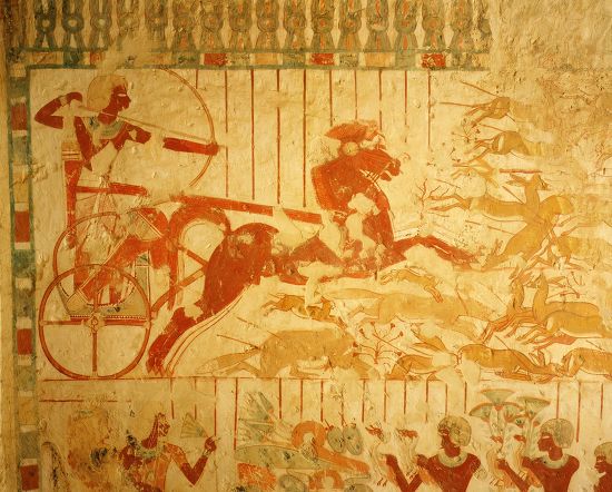 Userhet His Chariot Hunting Gazelles Hares Editorial Stock Photo ...