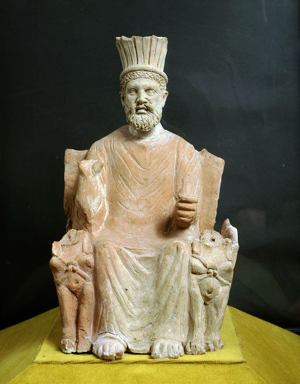 Baal Hammon Sitting His Throne Terracotta Editorial Stock Photo - Stock ...
