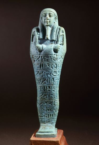 Ushabti Figurine Nesbanebjed Prophet Osiris Glazed Editorial Stock ...