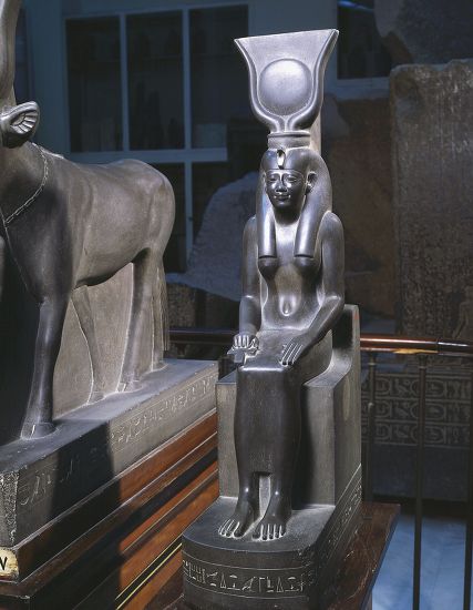 Goddess Isis Wearing Horned Solar Disc Editorial Stock Photo - Stock ...