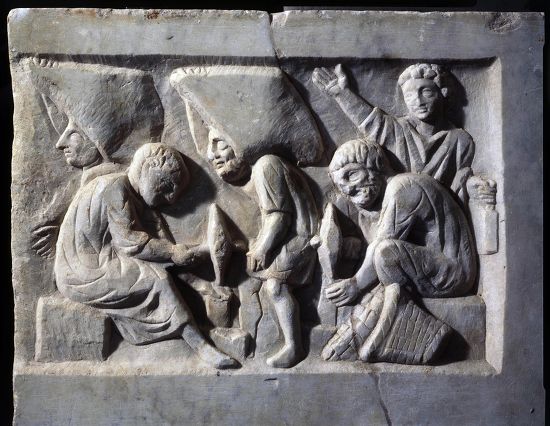 Marble Masons Work Relief 2nd Century Editorial Stock Photo - Stock ...