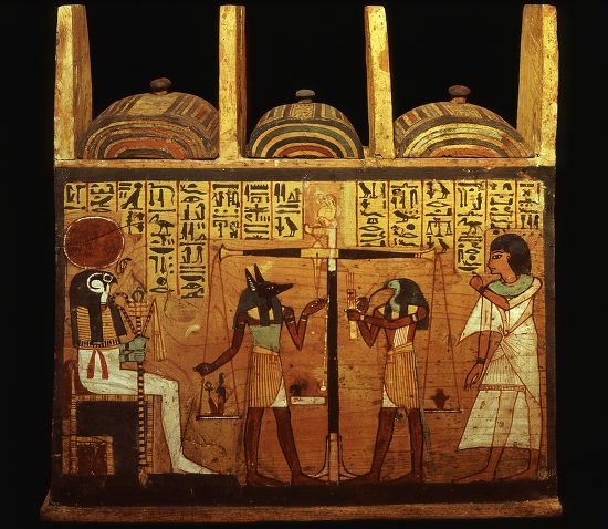 Thoth Anubis Weighing Heart Deceased Against Editorial Stock Photo ...