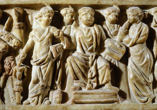 Infant Surrounded By Muses Relief Childs Editorial Stock Photo - Stock ...