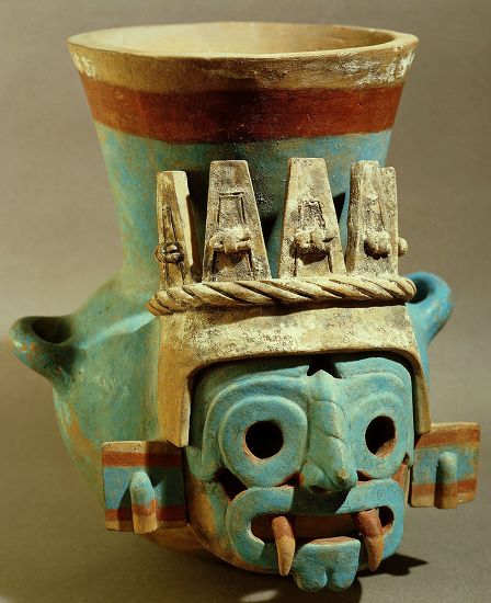 Mask Tlaloc Rain God Vessel Painted Editorial Stock Photo - Stock Image ...