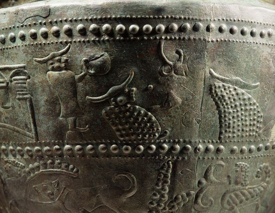 Making Libation Benvenuti Situla Embossed Vessel Editorial Stock Photo ...