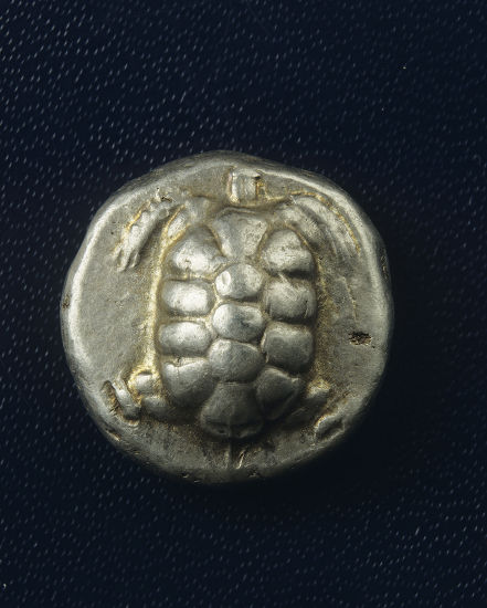 Land Turtle Aegina Silver Stater Greek Editorial Stock Photo - Stock ...