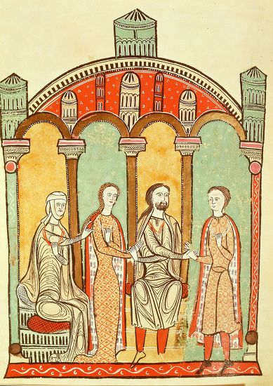 Royal Marriage Liber Feudorum 12th Century Editorial Stock Photo ...