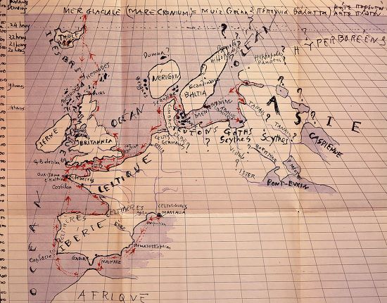 Map Showing Travels Pytheas Marseilles France Editorial Stock Photo ...