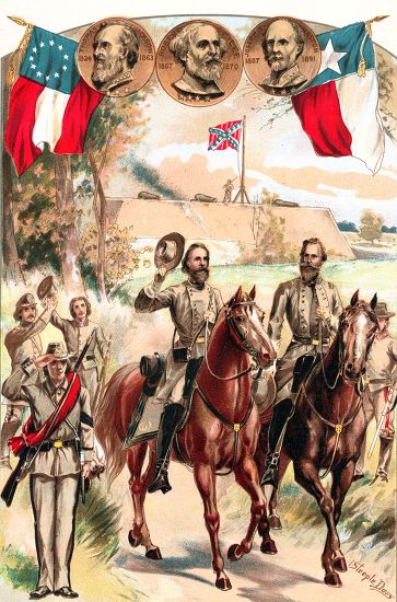 Confederate Uniforms Worn By Generals Jackson Editorial Stock Photo ...