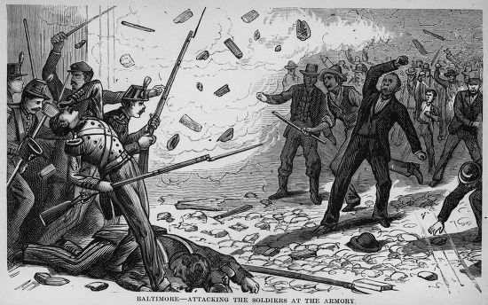 Southern Sympathizers Attacking 6th Massachusetts Regiment Editorial ...