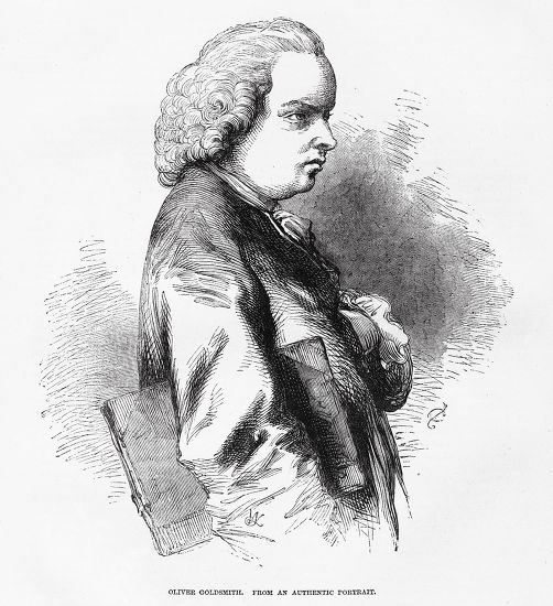 Oliver Goldsmith 173074 Angloirish Author Playwright Editorial Stock ...