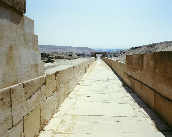 Causeway Pharaoh Unas Pyramid Pharaoh Unas Editorial Stock Photo ...