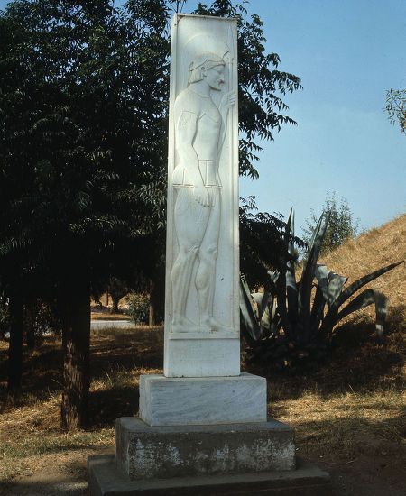 Stele Tumulus Marathon Attica Greece Ashes Editorial Stock Photo ...