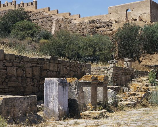 Roman Forum Chella Necropolis Roman City Editorial Stock Photo - Stock ...