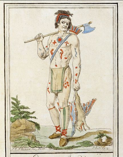 Acadian Man America Engraving 1796 Travel Editorial Stock Photo - Stock ...