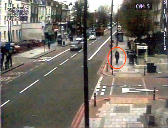 Cctv Footage Showing Suspect Walking Along Editorial Stock Photo ...