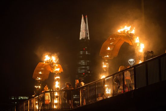 Fire Installations Outside Tate Modern Editorial Stock Photo - Stock ...