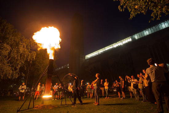 Fire Installations On Lawn Tate Modern Editorial Stock Photo - Stock ...