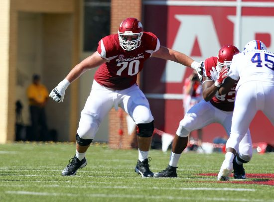 Razorback Left Tackle Dan Skipper 70 Editorial Stock Photo - Stock ...