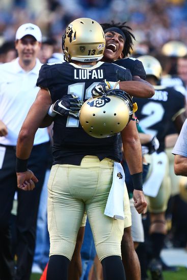 Colorados Philip Lindsay Hugs Qb Sefo Editorial Stock Photo - Stock ...