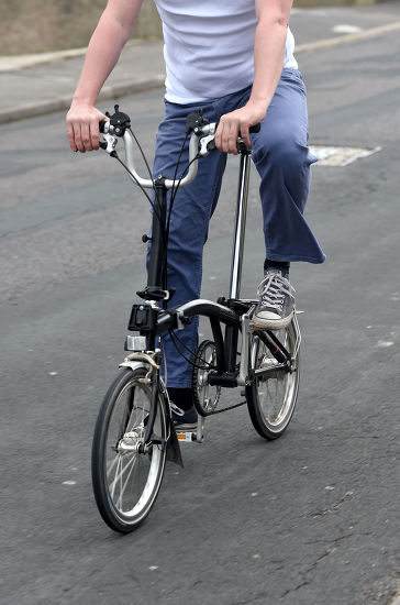 Man Riding Brompton Folding Bike Editorial Stock Photo - Stock Image ...