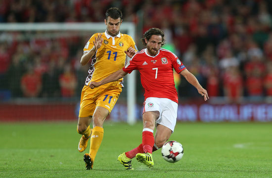 Joe Allen Wales Challenged By Radu Editorial Stock Photo - Stock Image ...