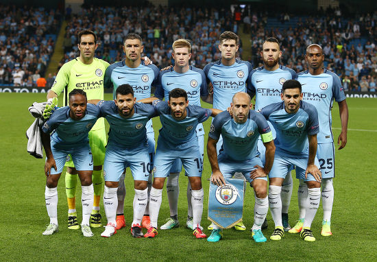 Manchester City Team Group During Uefa Editorial Stock Photo Stock
