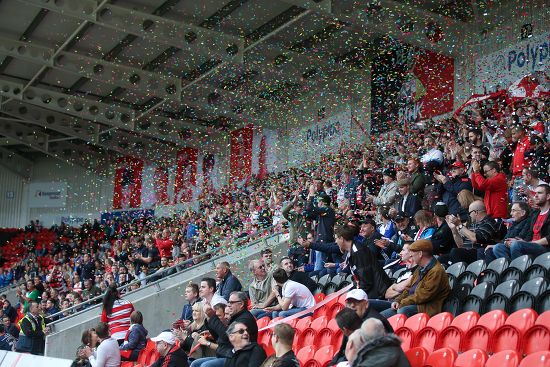Celebrating Doncaster Rovers Fans During Efl Editorial Stock Photo ...