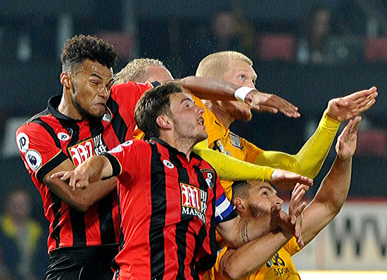Tyrone Mings Bournemouth Heads Ball Simon Editorial Stock Photo - Stock ...