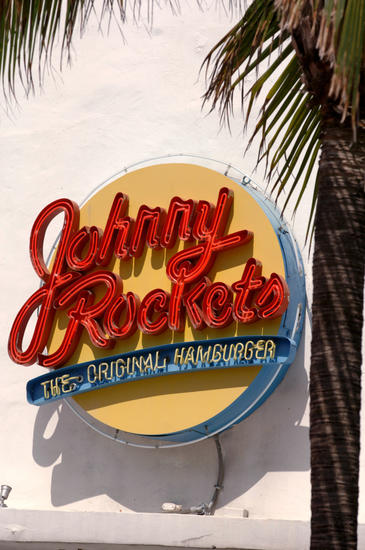 Sign Johnny Rockets Burger Diner On Editorial Stock Photo - Stock Image ...