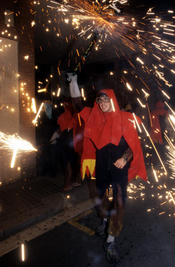 Fireworks Devils On Streets Gracia During Editorial Stock Photo - Stock ...