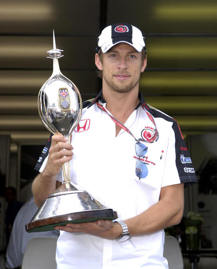 Jenson Button Hawthorn Trophy Best British Editorial Stock Photo ...