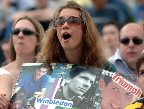 Fans Watch Tim Henman On Henman Editorial Stock Photo - Stock Image ...