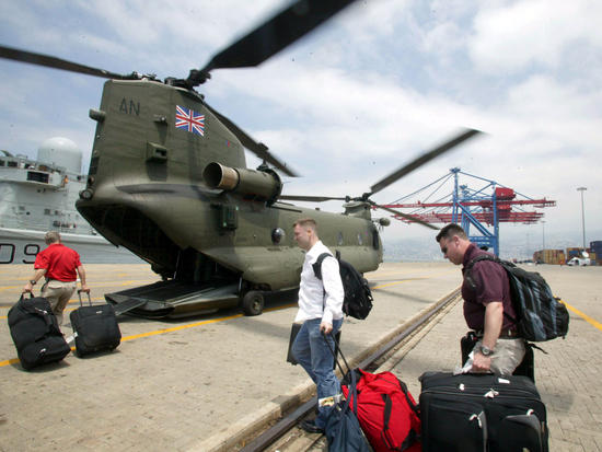People Boarding British Military Helicopter Flee Editorial Stock Photo ...