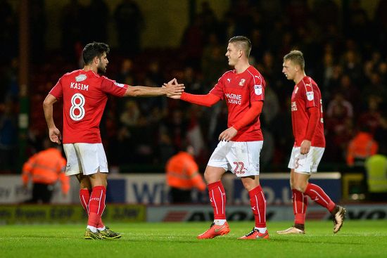 Swindon Town Players Celebrate After Swindon Editorial Stock Photo ...