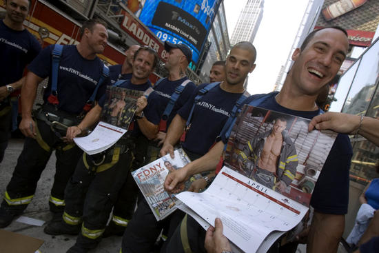 Firefighters 2007 Fdny Calendar Heroes Posing Editorial Stock Photo ...