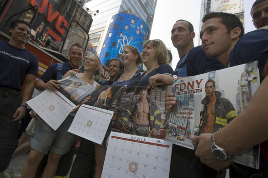 Firefighters 2007 Fdny Calendar Heroes Posing Editorial Stock Photo ...