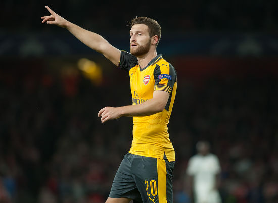 Shkodran Mustafi Arsenal Action Uefa Champions Editorial Stock Photo ...