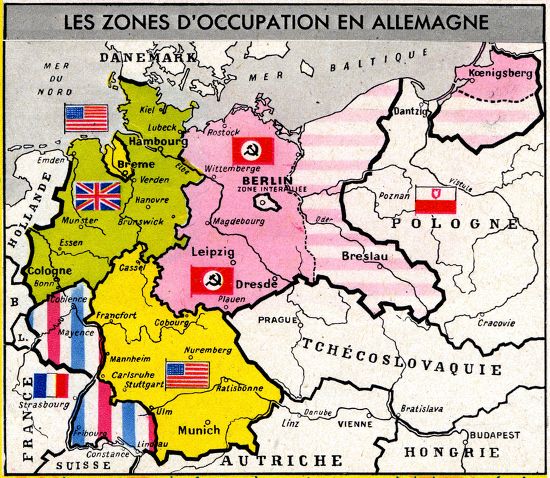 Occupation Zones Germany After 2nd World Editorial Stock Photo - Stock ...