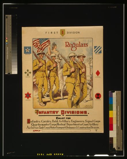 First Division Regulars Infantry Divisions Enlist Editorial Stock Photo ...