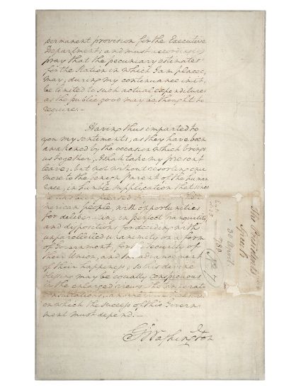 President George Washingtons First Inaugural Address Editorial Stock ...