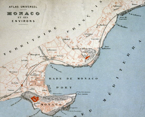 Geography France Monaco His Surrounds Map Editorial Stock Photo - Stock ...