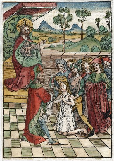 Scene Bible Woodcut By Michael Wohlgemuth Editorial Stock Photo - Stock ...