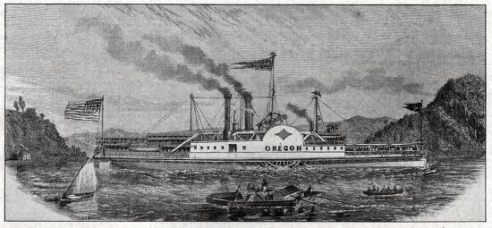 Steamboat Oregon Usa 1848 Litho By Editorial Stock Photo - Stock Image ...