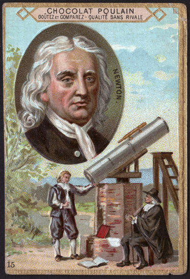 Isaac Newton 16421727 His Telescope Imagery Editorial Stock Photo ...