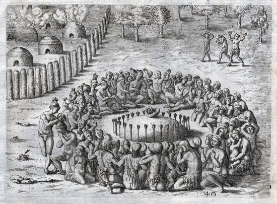Tribe Timucuan Indians Rites Observed Funeral Editorial Stock Photo ...