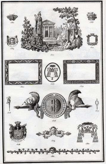 Printing Printing Vignettes Antiquity Style Engraving Editorial Stock ...