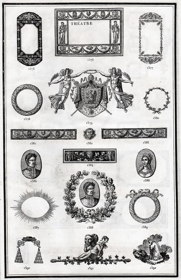 Printing Vignettes French First Empire Engraving Editorial Stock Photo ...