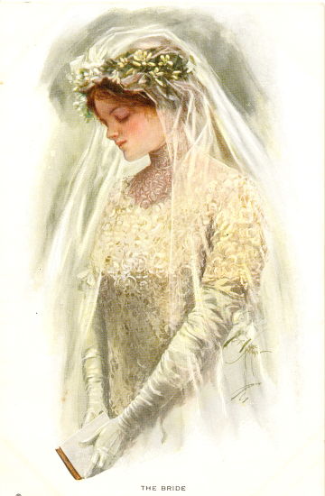 Edwardian Picture Postcard Titled Bride Circa Editorial Stock Photo ...